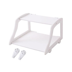 ABOOFAN 1pc Router Storage Rack Router Holder Router Wall Holder Set-top-box Rack Mini Router Wall-mounted Rack Double-layer Storage Holder Router Storage Mount Shelf Plastic White