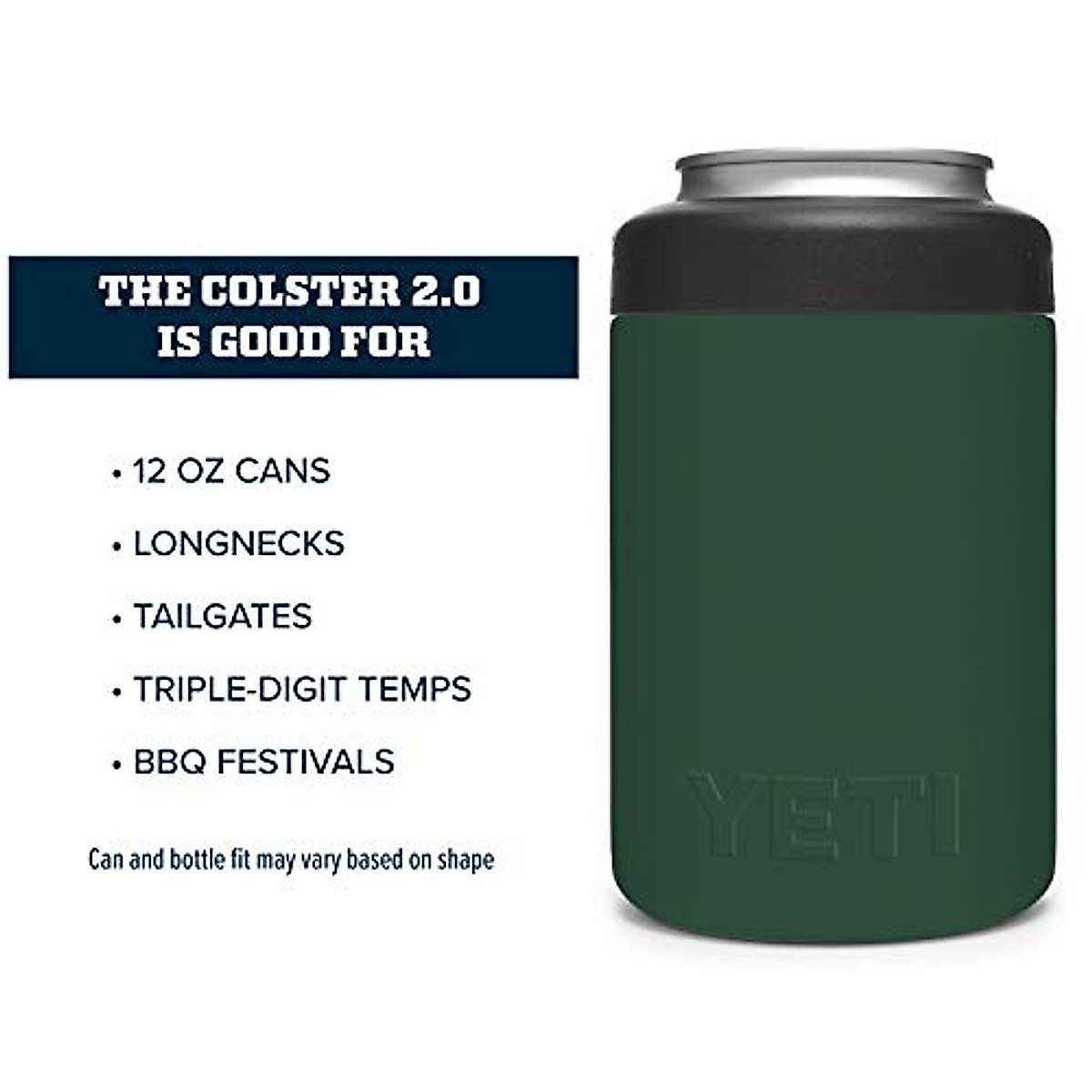 YETI Rambler 12 oz. Colster Can Insulator for Standard Size Cans, Northwoods Green