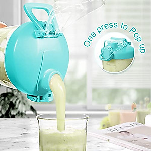 SHUNSHI Portable Blender 20 Oz, Personal Size Blender for Shakes and Smoothies with 6 Blades, Mini Small Smoothie Blender Bottles for Kitchen Home Office Gym Sports Travel (Mint)