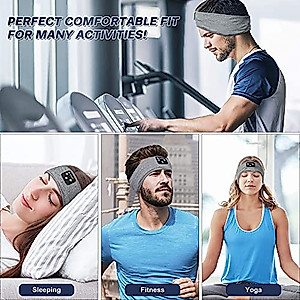 Lavince Sleep Headphones Bluetooth Sports Headband, Wireless Sports Headband Headphones with Ultra-Thin HD Stereo Speakers Perfect for Workout,Jogging,Yoga,Insomnia,Side Sleepers,Air Travel,Meditation