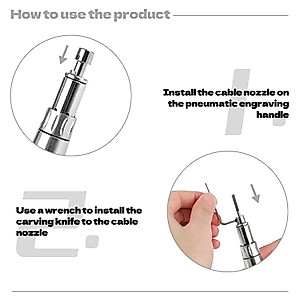 YIEPET Engraving Handpiece for Pneumatic Engraving Machine,Metal Jewelry Engraving Tools.Engraving Handpiece for Pneumatic