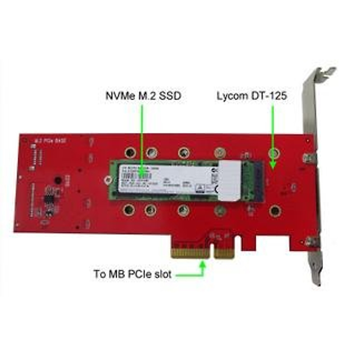 MF-DT125 (1x NVMe M.2 PCIe 3.0 + 2X M.2 SSD SATA Based 110mm Carrier Adapter)