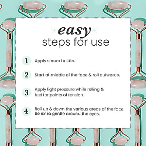 SDARA SKINCARE Rose Quartz Roller - Anti Aging Jade Roller for Wrinkles and Puffy Eyes - Eye & Face Roller for Slimming & Firming Facial Massage