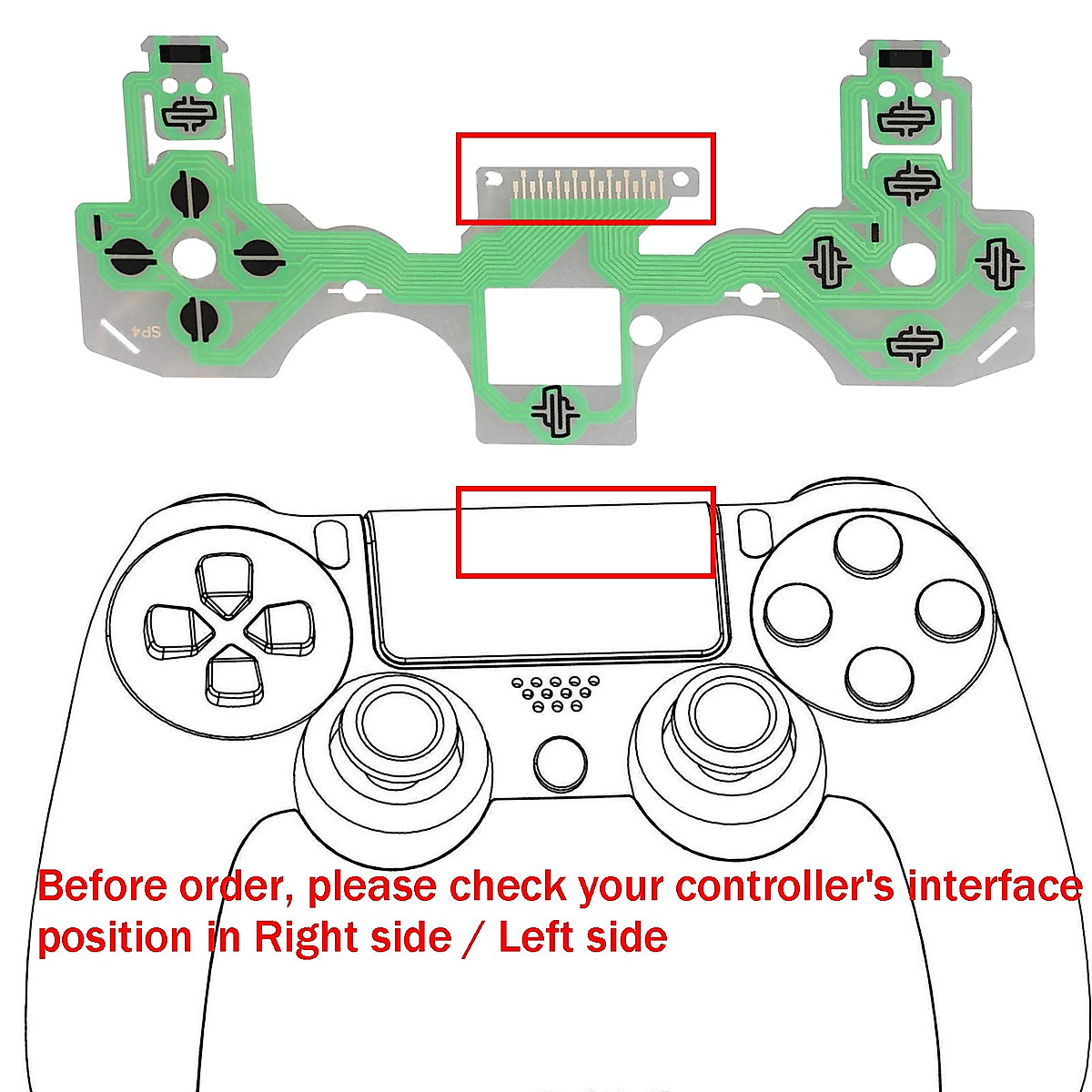 Timorn Replacement Flex Ribbon Circuit Board for PS4 Playstation 4 Controller Conductive Film (1PCS)