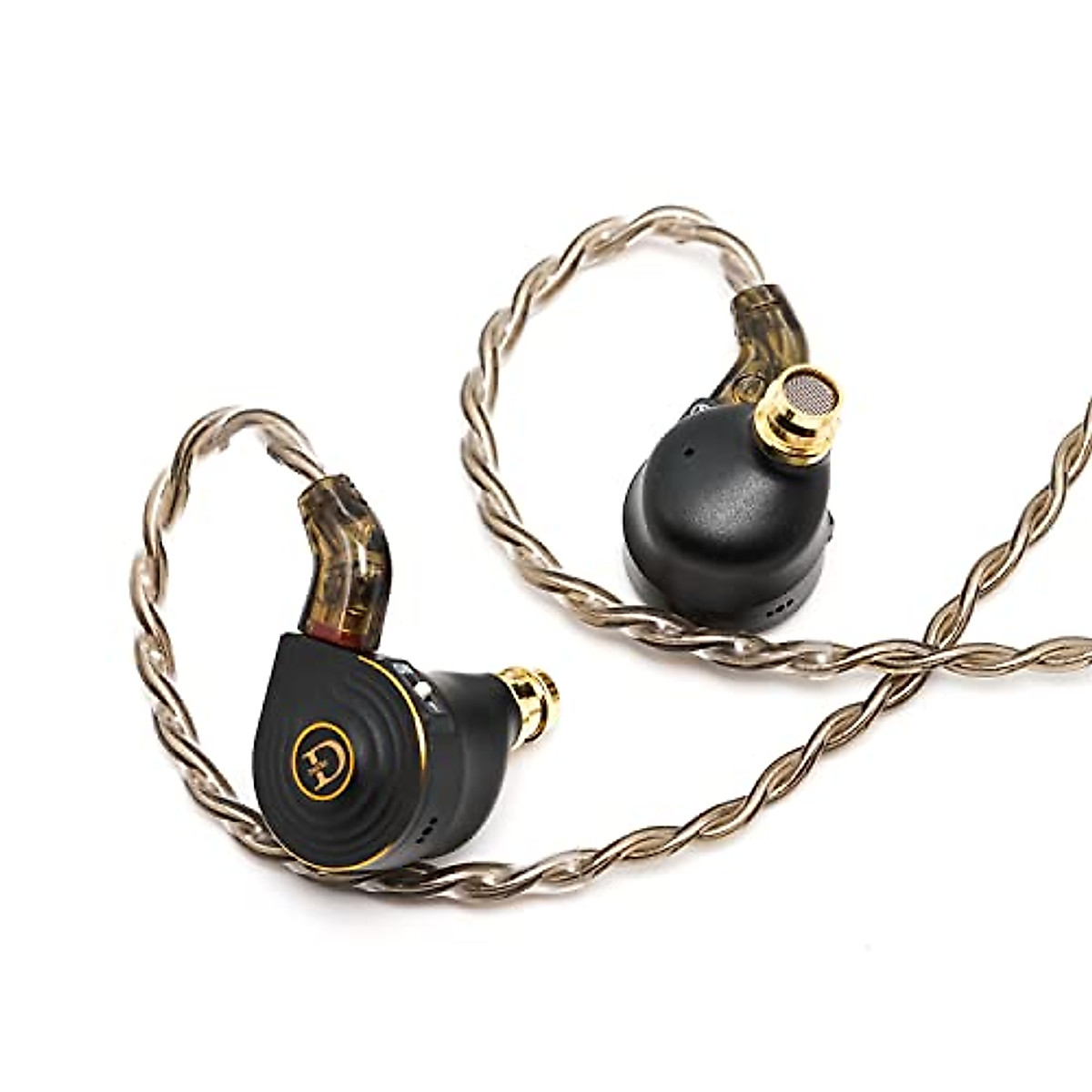 DUNU TALOS 14.6mm Planar Driver in-Ear Monitors, Hybrid 2 Balanced Armature and Magnetic Driver IEMs in-Ear Earphones (Black)