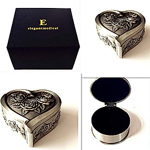 elegantmedical Handmade AAA 6MM Real Pearl Beads Catholic Our Lady Grace Rosary Cross Necklace Box Case Gifts (White)