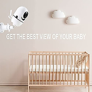 Wall Mount Compatible with HelloBaby HB65 Baby Camera Adjustable Metal Holder Stand (Not for Monitor, Cam Not Include) - LEFXMOPHY