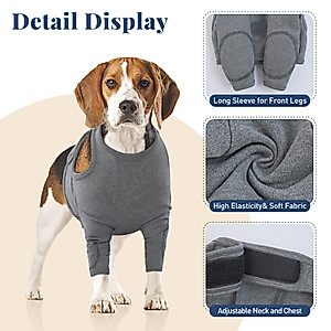 Nanaki Dog Recovery Sleeves for Front Legs, Dog Leg Sleeve to Stop Licking, Dog Anti-Lick Wounds Sleeves, Dog Surgery Recovery Sleeve, Dog Leg Wound Cover Arm Protector for Leg Injuries & Joint Pain