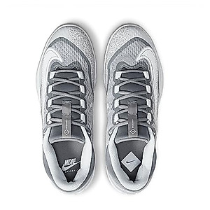 Nike Alpha Huarache Elite 4 Low DJ6521-012 Grey-White Men's Metal Baseball Cleats 11 US