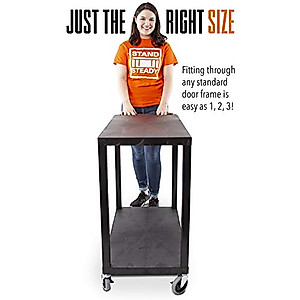 Original Tubstr - Flat Top Utility Cart - Heavy Duty, Supports up to 400 lbs - Flat Shelf Multipurpose Cart Perfect for Home, Garage, Catering, Warehouse and More (2 Shelf / 35x18)