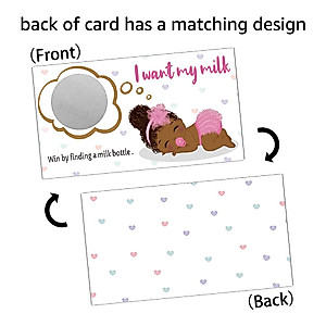 REWIDPARTY Baby Shower Scratch Off Party Game Cards（32 PCS） Activity for Bridal Baby Shower Festive Raffle Tickets Sleeping Baby Scratch Off Cards Christmas Thanksgiving Holiday Games Supplies （Girl）