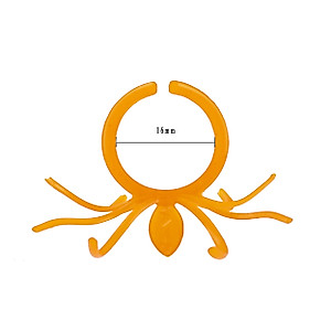 Tanlee 300 Pieces Halloween Plastic Spider Ring Stretch Spider Web Decor Table Scatter Cupcake Topper for Halloween and Spider Themed Party supplies