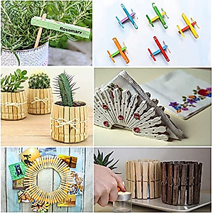Wooden Clothespins for Crafts with Reusable Storage Bag – 50 Pack Natural Clothes Pins Heavy Duty Outdoor and Indoor Use, Moisture Resistant Laundry Clips with Strong Grip