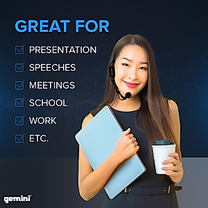 Gemini Sound UHF-6200HL Premium Wireless Lavalier & Headset Mic System - Crystal Clear Audio for Stage Performances and Public Speaking