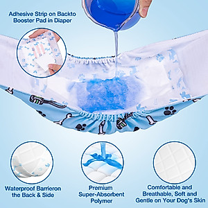 Ladadee Disposable Dog Diaper Liners Booster Pads for Male and Female Dogs, Doggie Diaper Inserts fit Most Types of Dog Diapers - Pet Belly Bands and Male Wraps-L-80PCS
