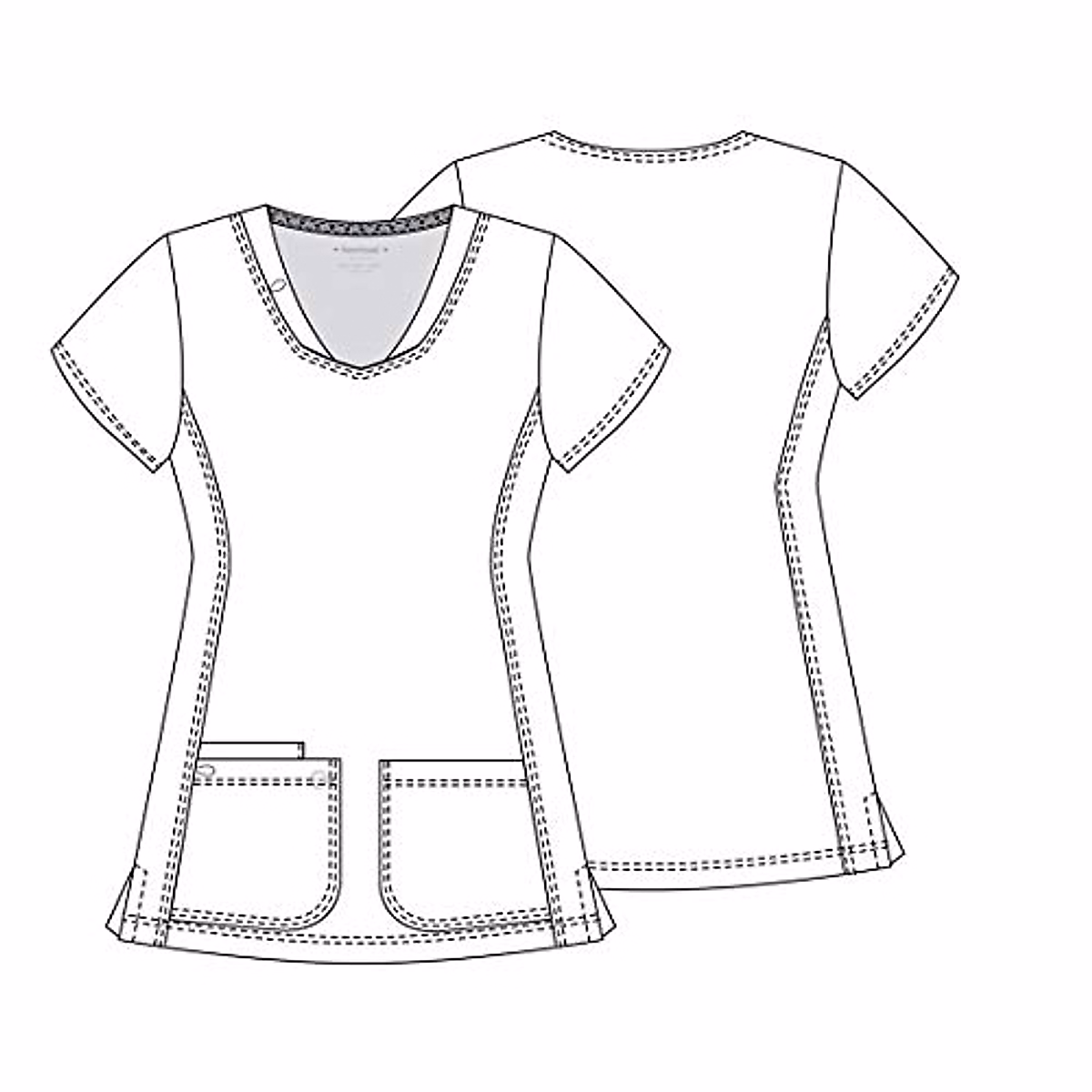 HeartSoul Break on Through Women Scrubs Set Shaped V-Neck Top 20710 & Drawstring Pant 20110 (Grape M/M)