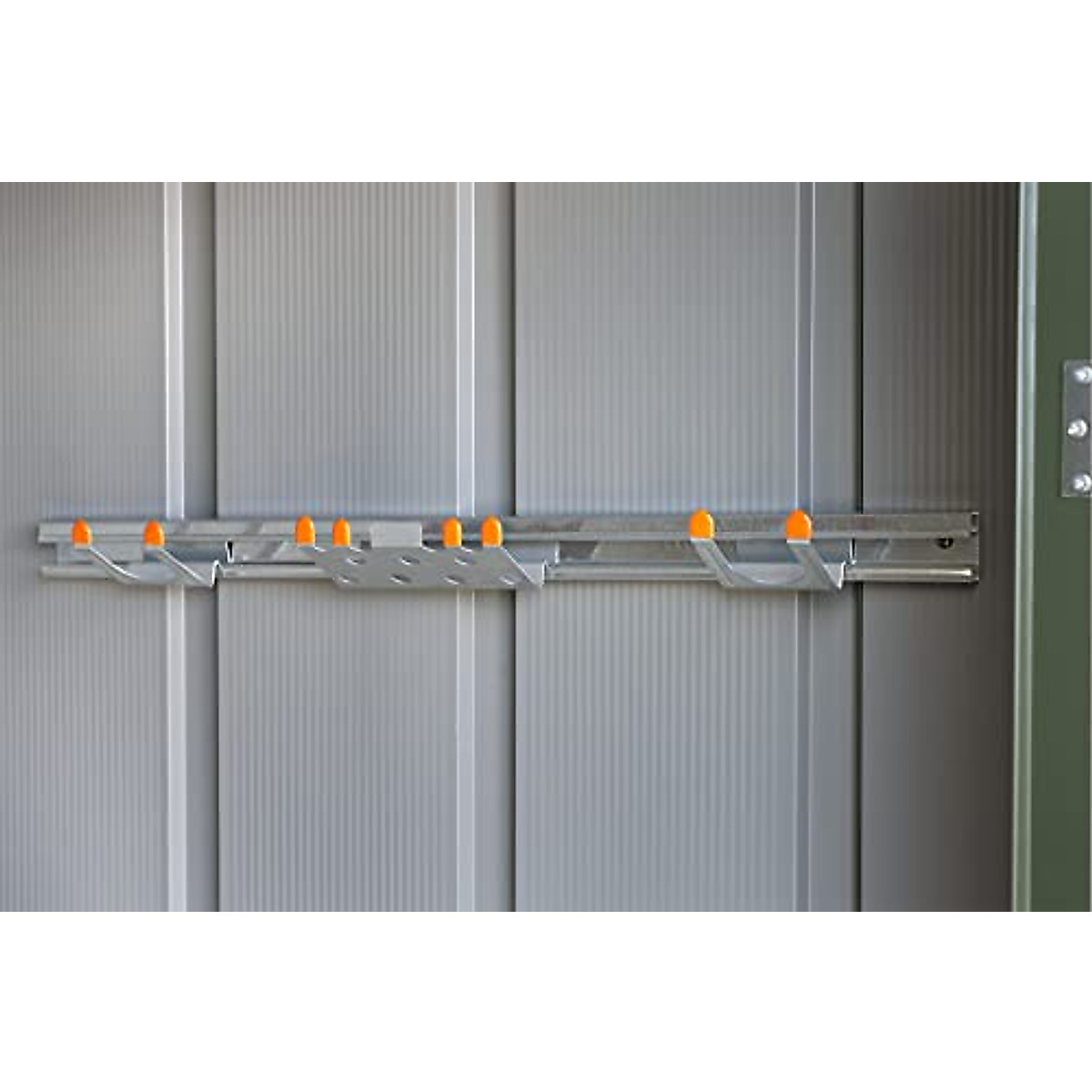 Scotts 6' x 3' x 6' Garden Storage Cabinet, Compact Outdoor Lockable Metal Shed Kit for Backyard, Patio, and Lawn