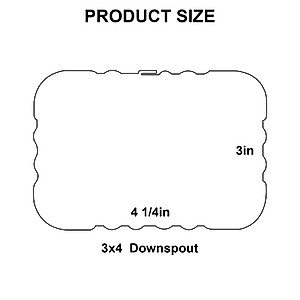Downspout Gutter Elbow Style A 3" x 4" Angle is 75° White Aluminum 1pack