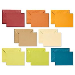 American Greetings Single Panel Blank Cards with Envelopes, Earthtone Colors (100-Count)