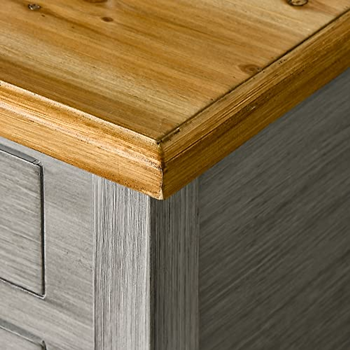 HOMCOM Vintage Console Table Retro Entryway Table with 2 Drawers for Living Room and Hallway - Grey