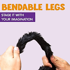 JOYIN 2 Pack 5 Ft. Halloween Outdoor Decorations Hairy Black Spider, Scary Giant Spider Fake Large Spider Hairy Spider Props for Halloween Yard Decorations Party Decor