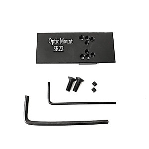 Ade Advanced Optics Mini RD3-006x Green Dot Reflex Sight for Ruger SR22 Pistol Mounting Plate That Replace Rear Sight