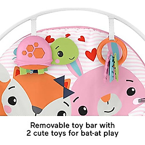Fisher-Price Infant-to-Toddler Rocker – Pink Critters, Baby Rocking Chair with Toys for Soothing or Playtime from Infant to Toddler