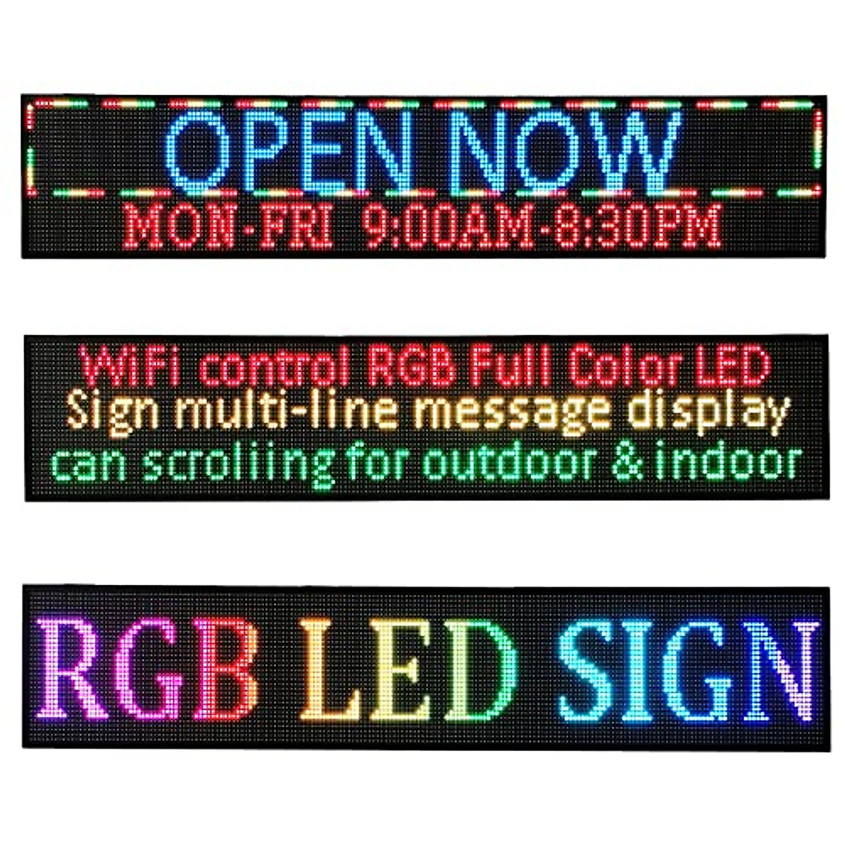 PH10 mm 77"x14" LED Sign Programmable LED Signs Full Color Scrolling Led Display High Brightness indoor LED Advertising Display Board