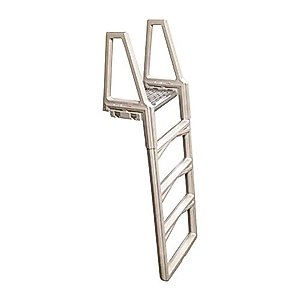 Confer Plastics 635-52X Sturdy Above Ground in-Pool Swimming Pool Ladder for Decks Adjustable from 46"-56"