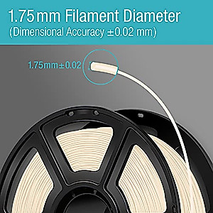 FLASHFORGE Flexible 3D Printer Filament, 1.75mm (Clear/Natural Color), 1kg Spool (2.2lbs), Guaranteed Fresh,Tangle-Free, Fits Most FDM Printers [Risk-Free]
