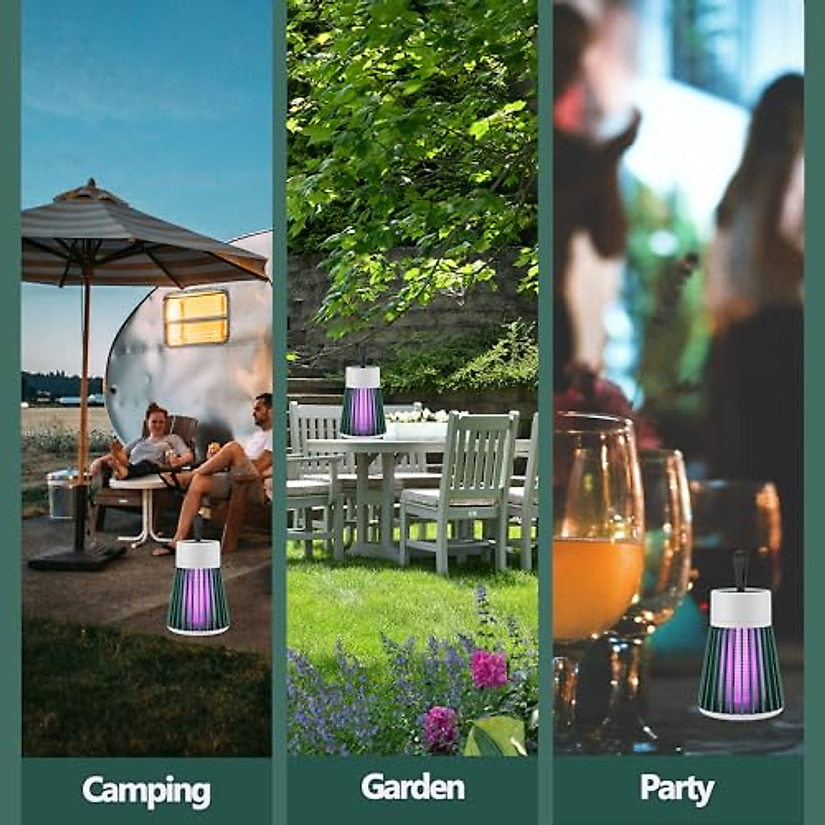 Bug Zapper Indoor Mosquito Dunks Mosquito Zapper Fly Traps Outdoor Fruit Fly Traps Portable Flying Insect Trap for Patio Garden Home Picnic Camping Green