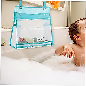 TOYANDONA 2pcs Toy Storage Mesh Bag Bathtub Hanging Bag Shower Toy Storage Organizer Bath Toy Organizer for Tub Wall Hanging Toys Bag Bathtub Toy Holder Tub Toys Toy Basket Square Baby Net