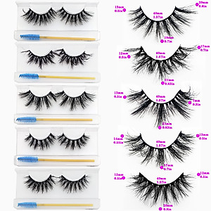 Wholesale lashes, Faux Mink lashes bulk, 30 pair 10 Styles Lashes with lash brush, 15-22mm Fake Lashes, Fluffy Wispy Natural Volume Lashes, Handmade Reusable Soft lashes, Lashes Bulk