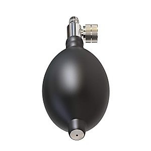 Replacement Blood Pressure Bulb & Air Release Valve by CORPS LEGACY - Premium BP Bulb for Manual Inflation of Sphygmomanometer - Works with BP Cuff and Cervical Inflatable Devices (Latex, Black)