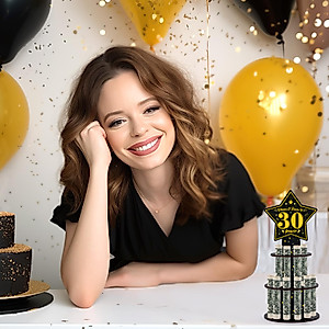 Xylolfsty Cheers and Beers to 30 Years Money Holder 30th Birthday Cash Cake Gifts Black Gold 30th Birthday Money Gifts Idea for Friends Mom Dad Aunt Uncle