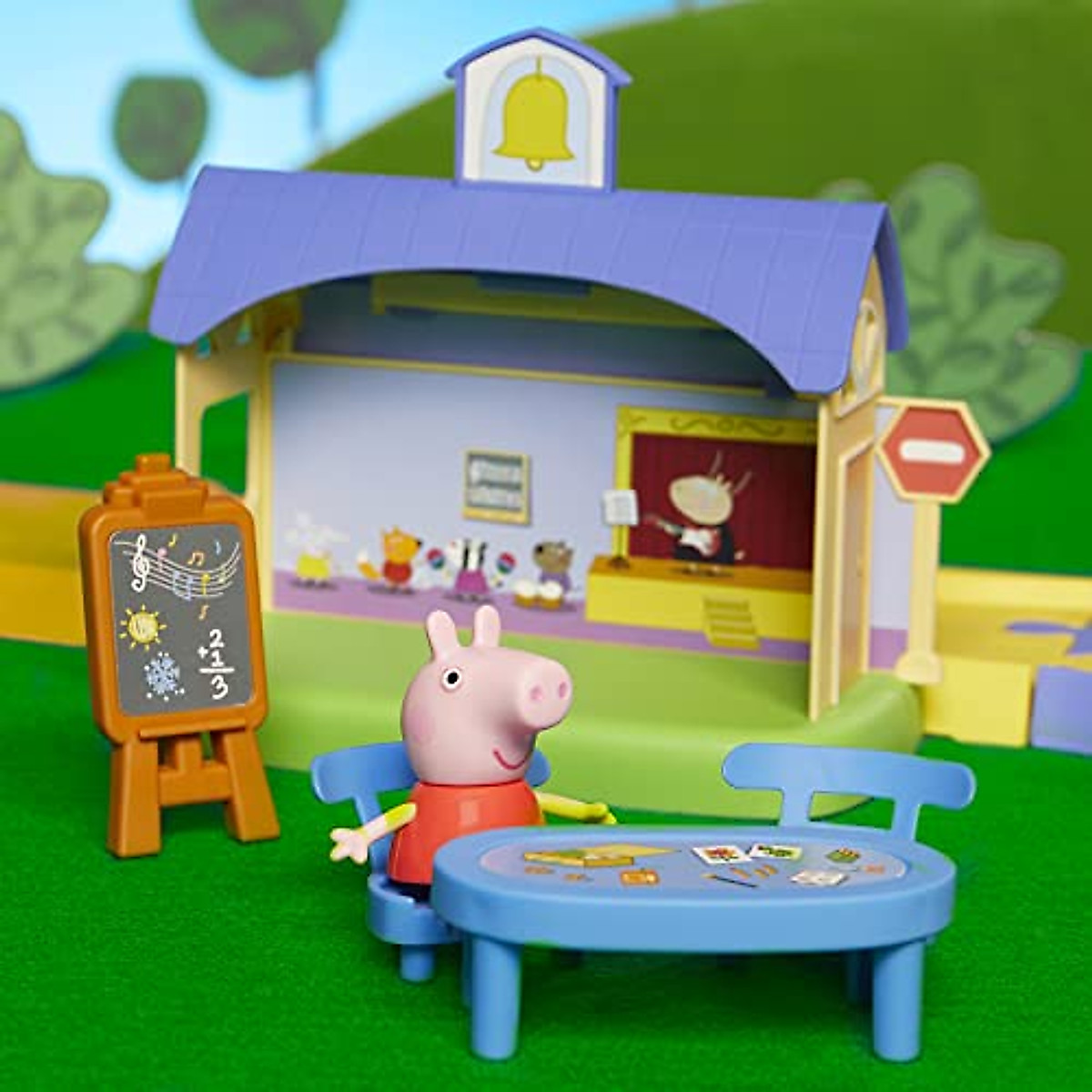 Peppa Pig All Around Peppa’s Town Playset with Car Track, Preschool Toys, Toys for 3 Year Old Girls and Boys and Up