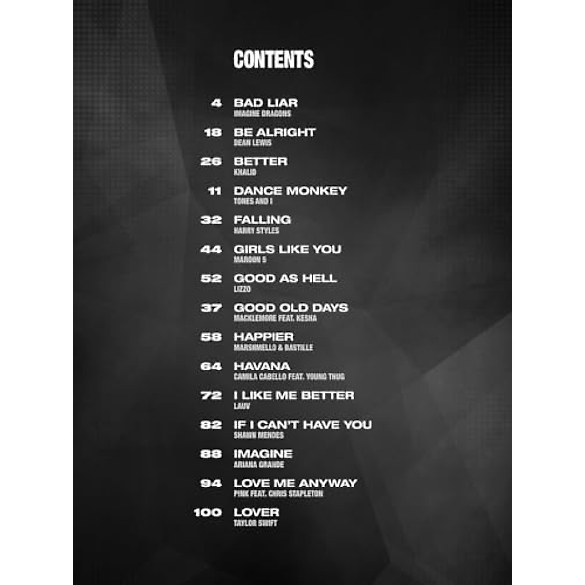 Popular Sheet Music: 30 Hits from 2017-2019 Arranged for Piano/Vocal/Guitar