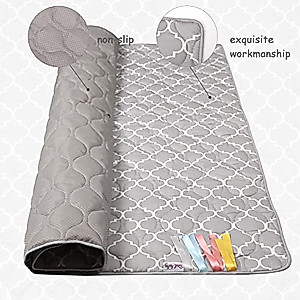 Dad-baby Playpen Mat 50x50 Play Mat for Playpen Baby Play Mats for Floor Fit for TODALE Baby Playpen,One-Piece Crawling Mat Non Slip Cushioned Baby Mats for Playing 50x50 Inches(Moroccan Gray)…