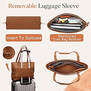 miss fong Diaper Bag Tote Purse, Baby Bag,Leather Diaper Bag Tote,Business Tote Bag,Diaper Bag Purse with 8 Diaper Bag Organizer,RFID Blocking Pocket,Laptop Pocket(Cognac)