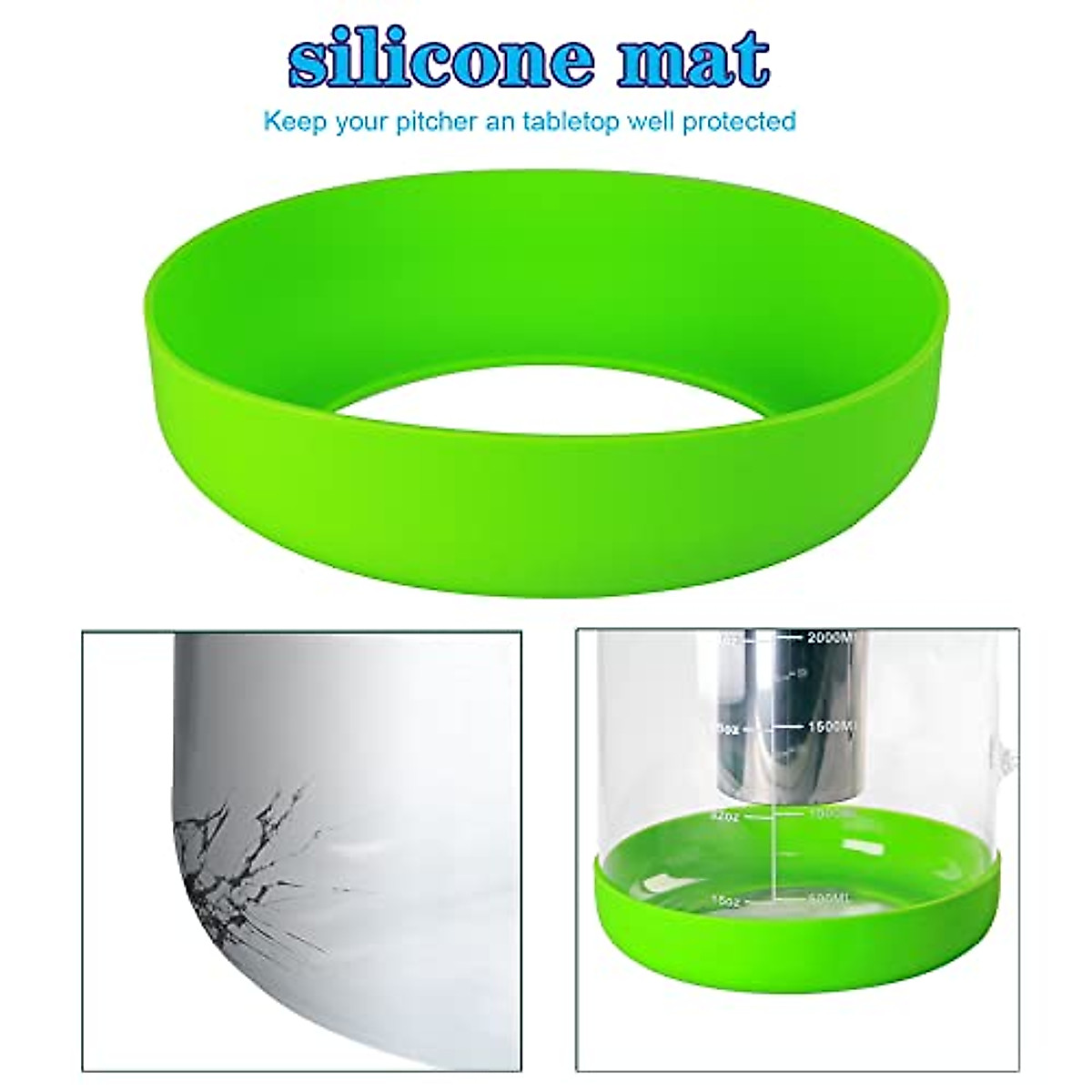 Glass Pitcher 102OZ, Goteble Glass Teapot, 3L Large Capacity Suitable for Large Family and Small Party