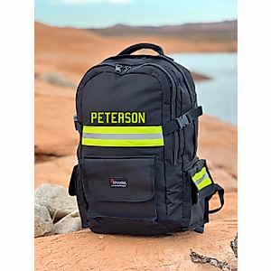 Fully Involved Stitching Firefighter Personalized Backpack