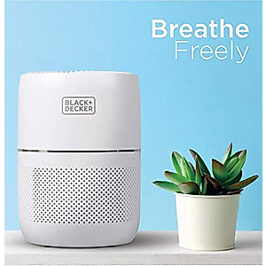 BLACK+DECKER Tabletop Air Purifier - 3-Stage Filtration System - HEPA Air Purifiers for Home