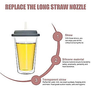 Luxshiny Frost Buddy 5pcs Water Bottle Straw Replacement Reusable Big Jug Straws Belly Cup Straws Tumbler Straws Drinking Straws for Time Marker Motivational Sports Drink Half Gallon Water Bottle