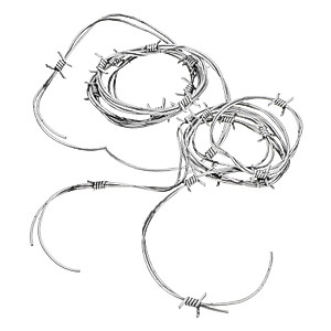 Toyvian 2pcs Simulation Wire Chain Scary Barbed Wires Wild West Barbwire Haunted House Building Kit Garland Denim Outfit Garlands Garland Barbed Wires Nikki Child Steel Wire PVC