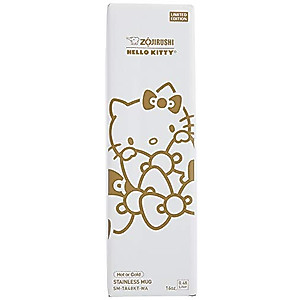 Zojirushi SM-TA48KTWA Stainless Steel Vacuum Insulated Mug, 16-Ounce, Hello Kitty White