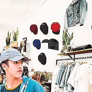 TOPDANCHUANG Adhesive Hat Hangers, 8 Pcs Hat Hooks for Wall, Hat Racks for Baseball Caps for Boys Girls Room Decor, Fashion Self-Adhesive Hat Hooks, Hat Hangers for Wall Closet