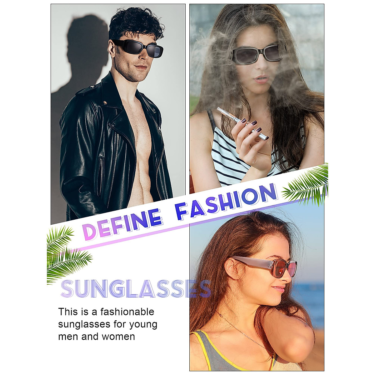 24 Pairs Rectangle Sunglasses y2k Sunglasses Small Square Sunglasse Retro Sunglasses for Women Men Neon Sunglasses Vintage Rectangular Narrow Sun Glasses Y2k Eyewear, 12 Styles