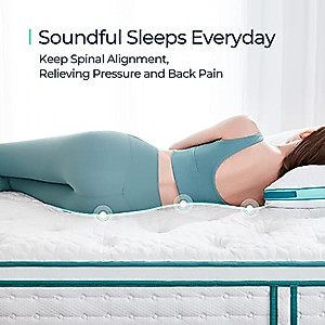 LINSY LIVING 12 Inches King Size Mattress, Hybrid Mattress King with Gel Infused Memory Foam and Innersprings, Motion Isolation, Pressure Relief, Mattress in A Box, Made in USA