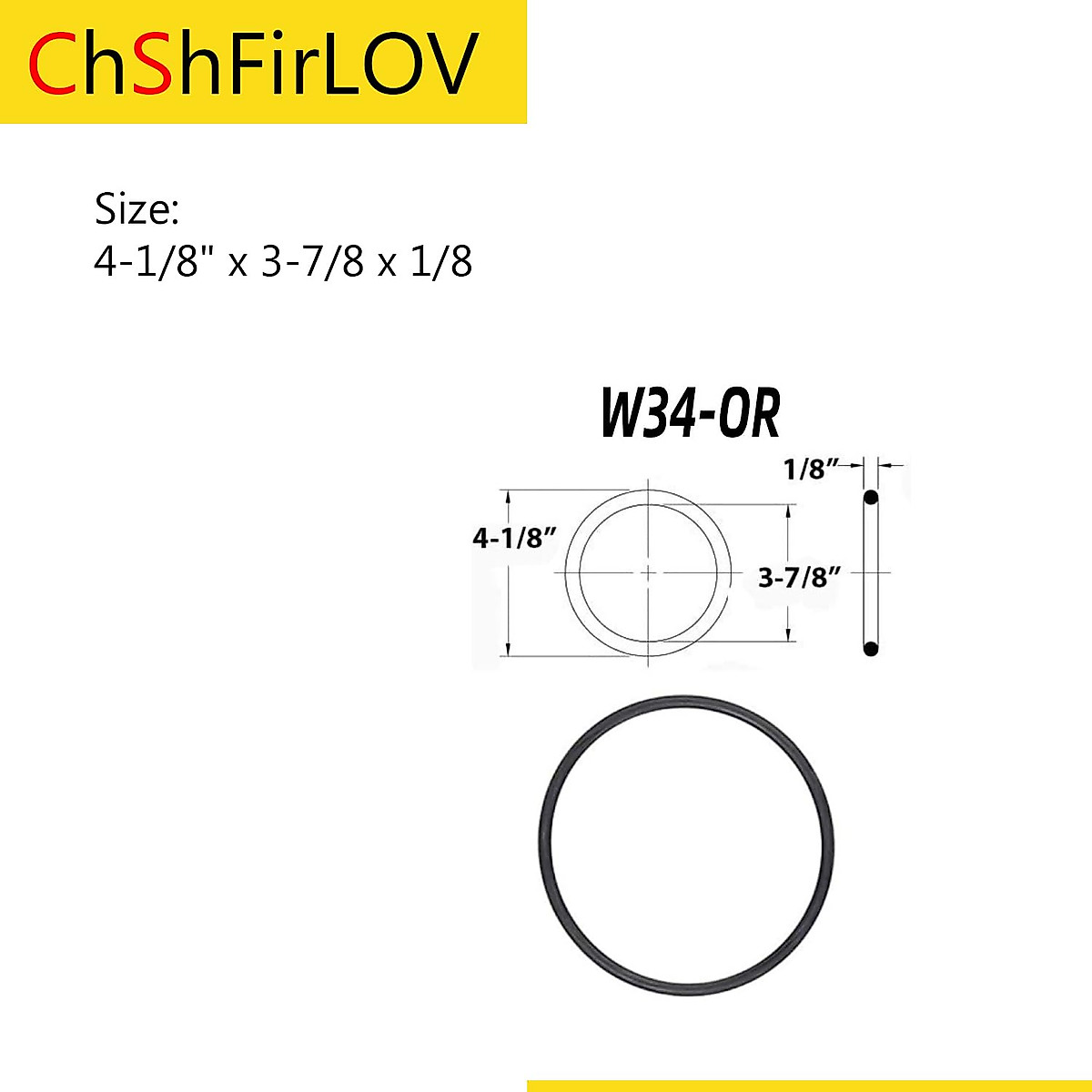 W34-OR Water Filter O-Ring for American Plumber 4-1/8" x 3-7/8 x 1/8 Replacement Parts (2/Pack)