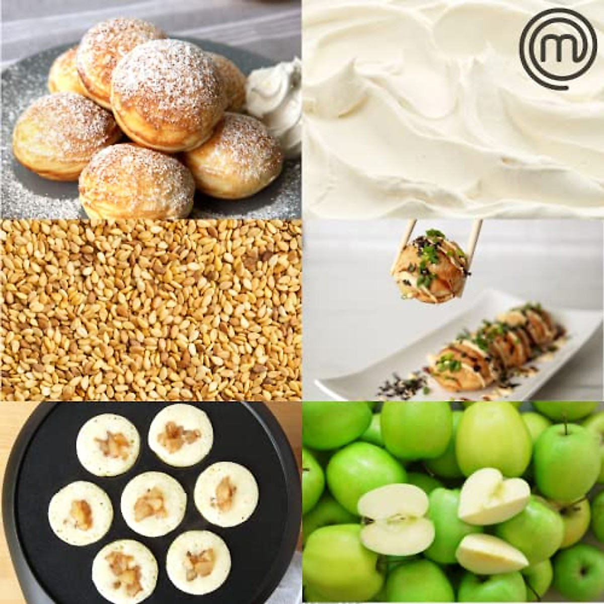 MasterChef Electric Ebelskiver Maker Delicious Homemade Japanese Takoyaki, Donut Holes, Cake Pops, Octopus Balls, Aebleskivers, Danish- Nonstick Easy Clean Appliance, Fun Summer Baking Gift